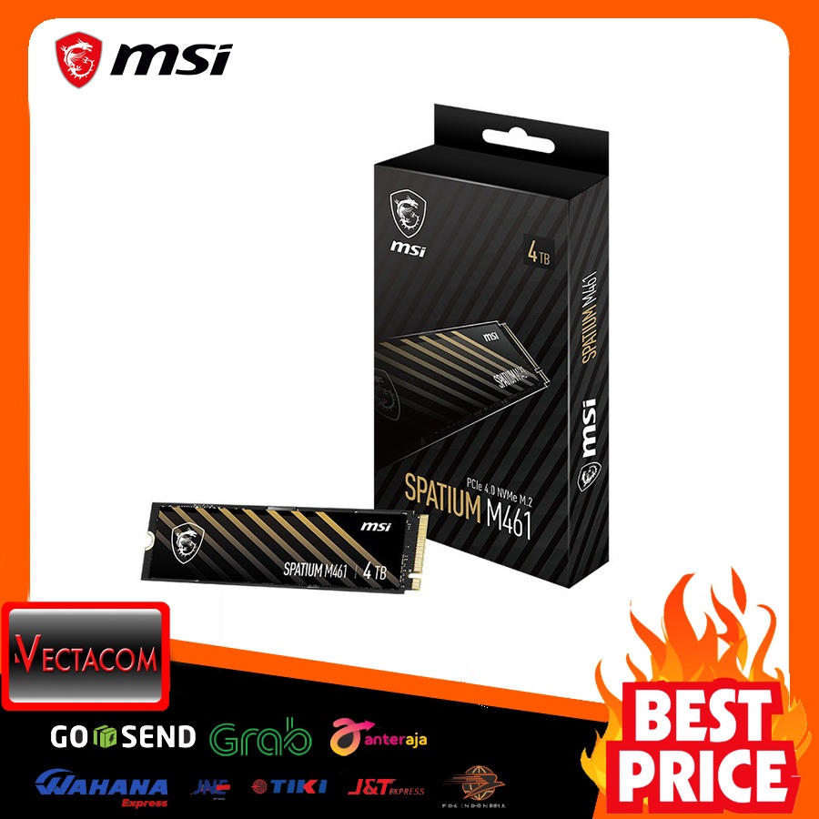 Jual SSD MSI SPATIUM M461 4TB SSD PCIE 4.0 GEN4 M.2 NVME | Shopee Indonesia