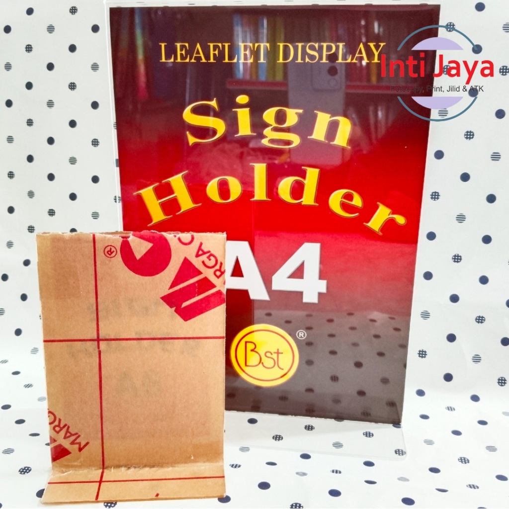Jual Sign Holder Acrylic T Shape/ Tempat Brosur Transparan | Shopee ...