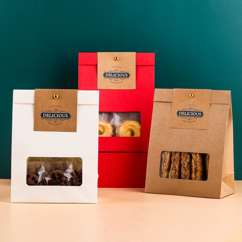Jual SATUAN PAPER BAG COOKIES EXCLUSIVE MEWAH PACKAGING KRAFT PAPER BAG ...