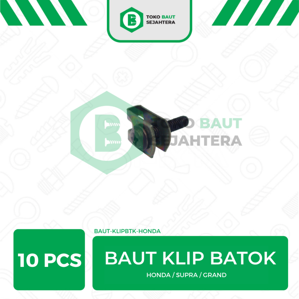 Jual 10 PCS KLEP BAUT BODY /BAUT BODY KLIP SKRUP BODI MOTOR HONDA SUPRA ...