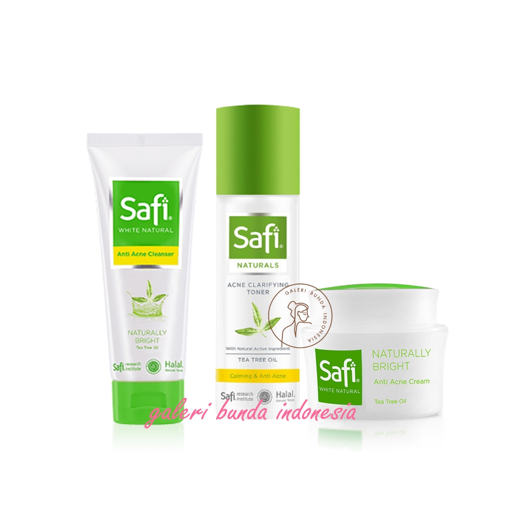 Jual Paket Safi Natural Clarifying Anti Acne Tea Tree Oil ( Cream ...