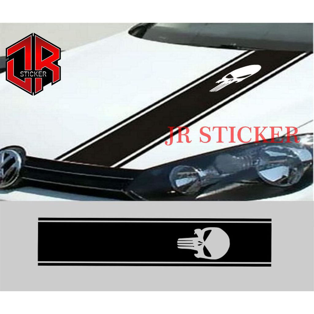 Jual Stiker Kap Mobil Unik Lucu Cutting Sticker KAP PUNISER UNIVERSAL ...