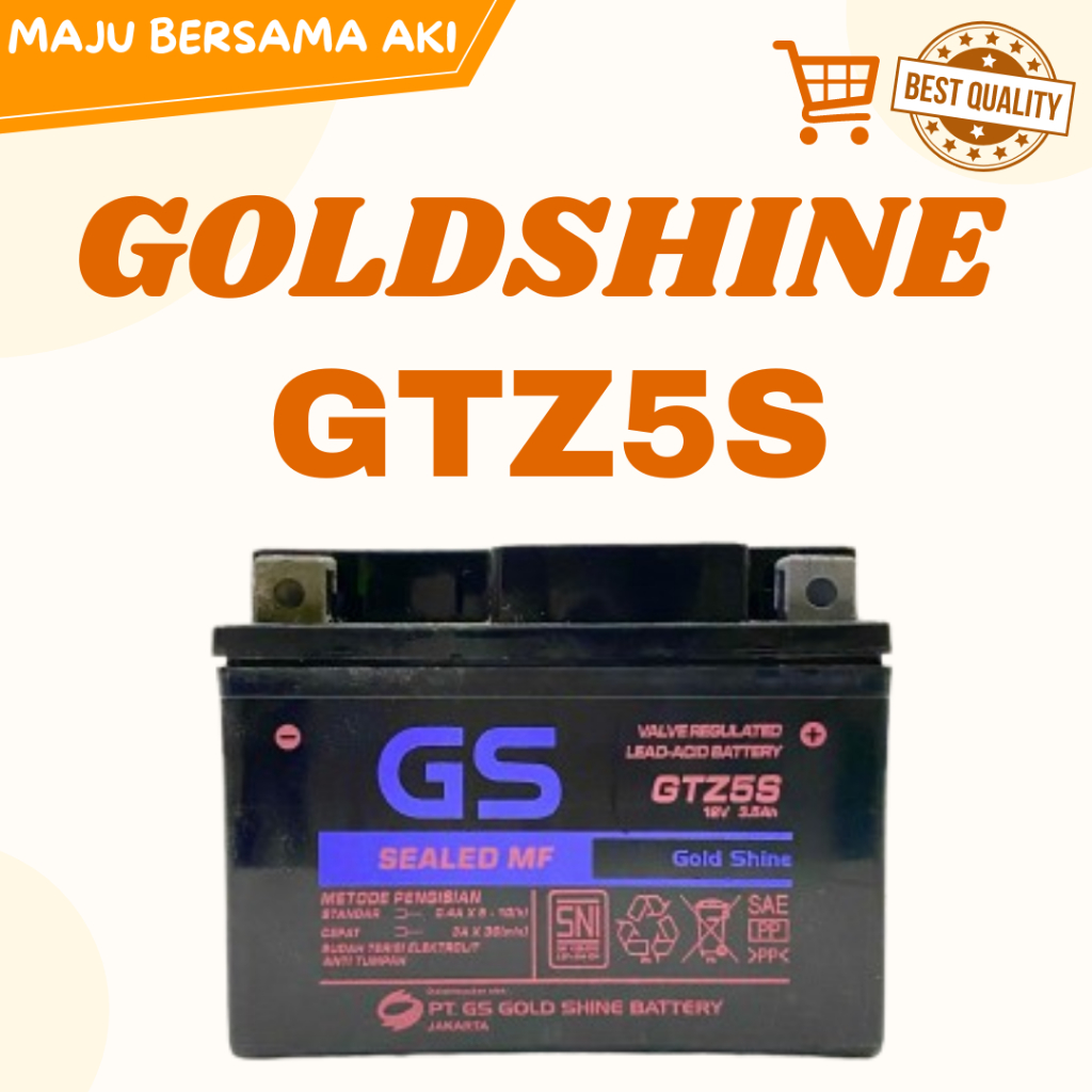 Jual Aki Motor Yamaha Xeon, Fino, XRide GTZ5S GS Goldshine Accu Kering ...