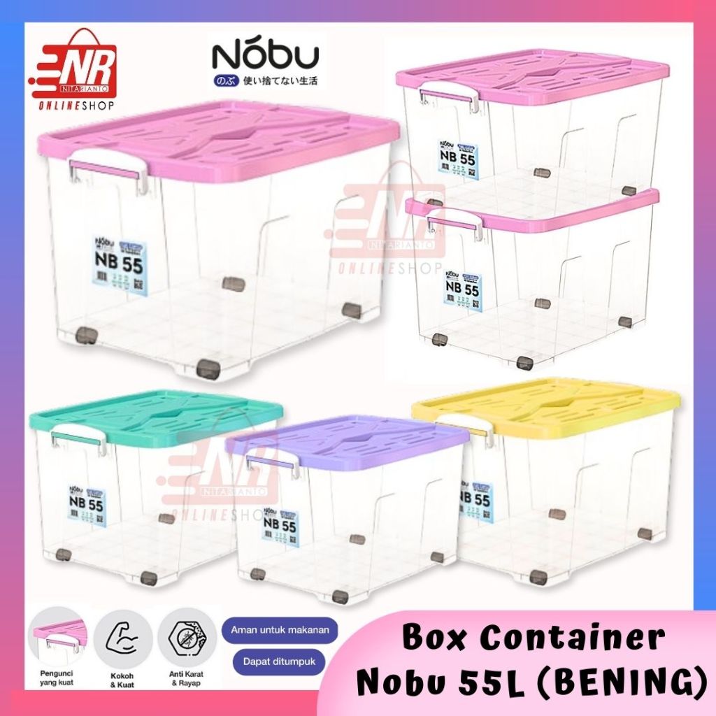 Jual Box Container Nobu 55L (Bening Transparant) - Container Box ...