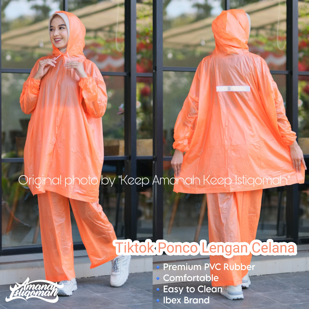 Jual Tiktok Ponco Lengan Celana Mantol Jas Hujan PVC | Shopee Indonesia