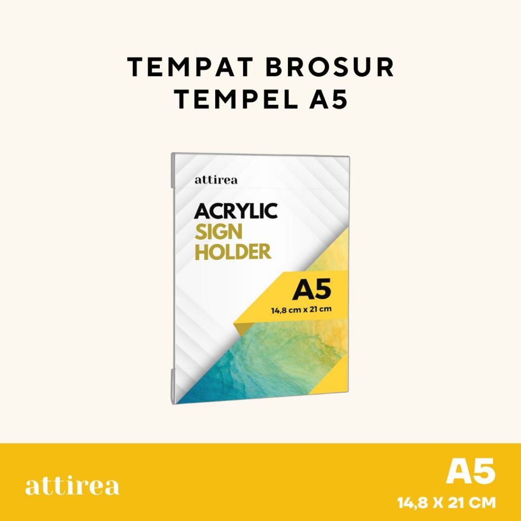 Jual Tempat Brosur Tempel Akrilik A5 | Sign Holder QRIS Barcode Menu ...