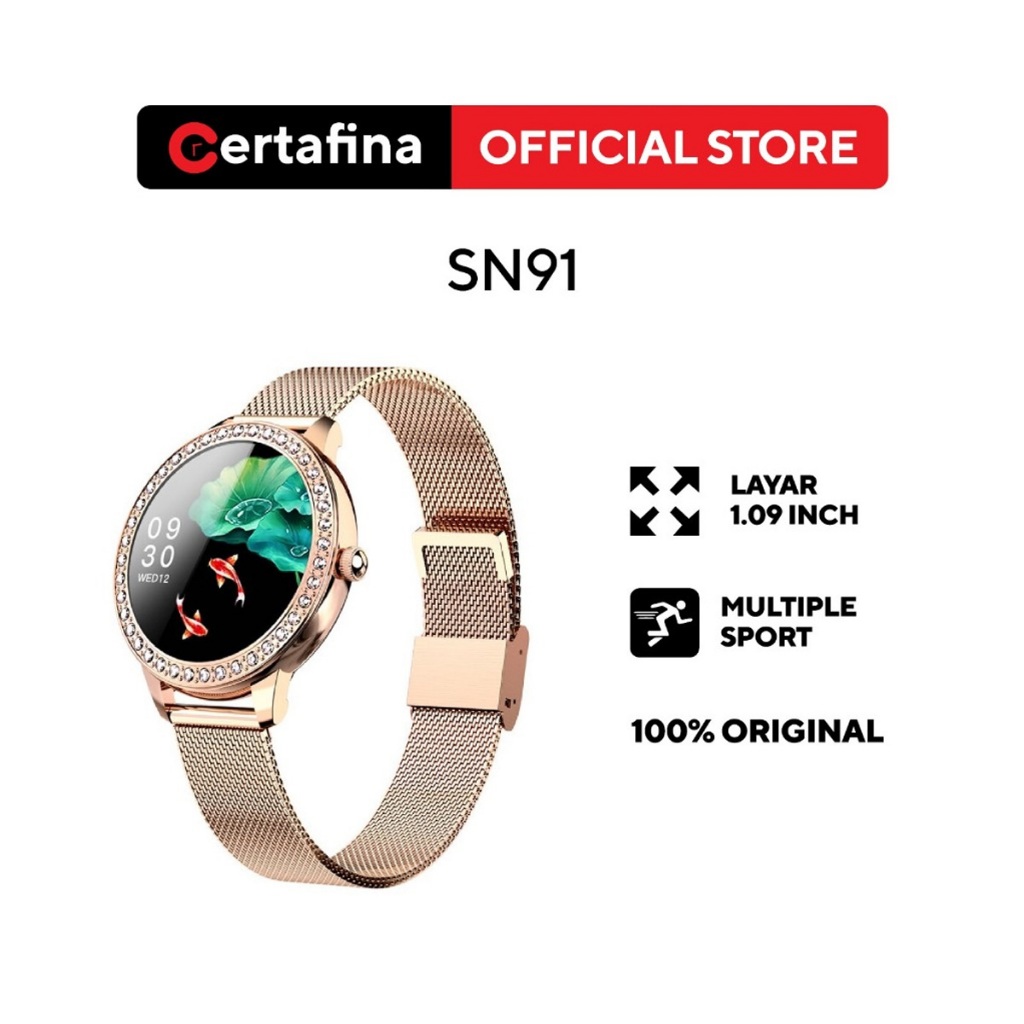 Jual Certafina SN91 Screen 1.09 Inch + Woman Smartwatch | Shopee Indonesia