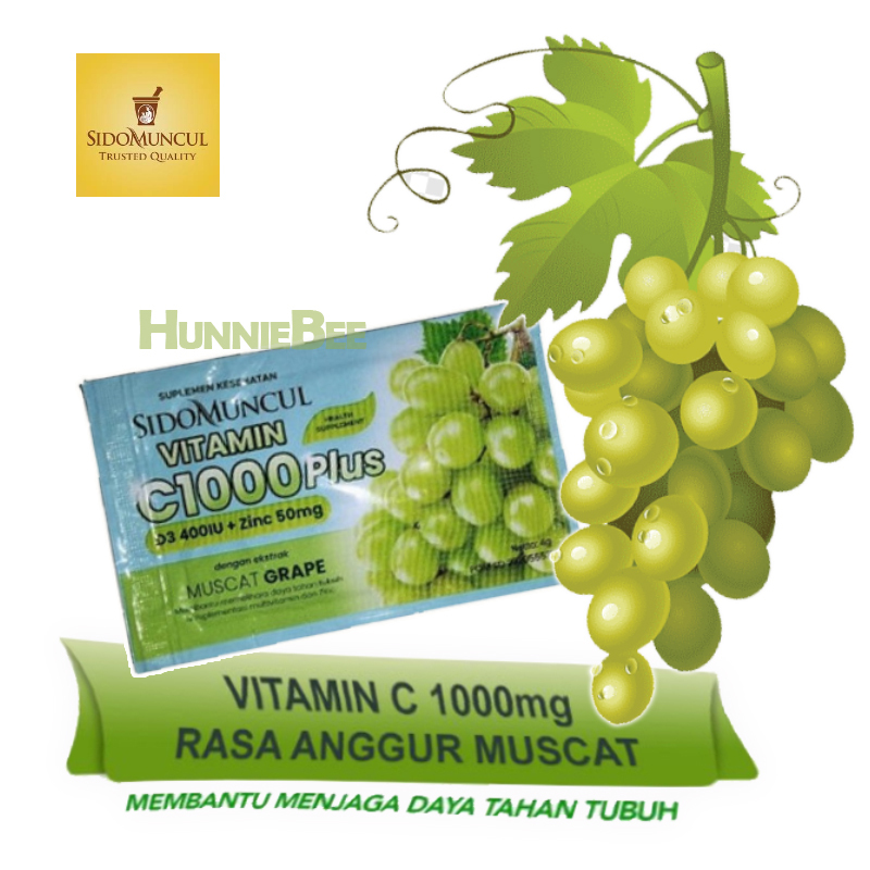 Jual Vitamin C 1000mg Sidomuncul Original rasa Varian Lemon Anggur ...