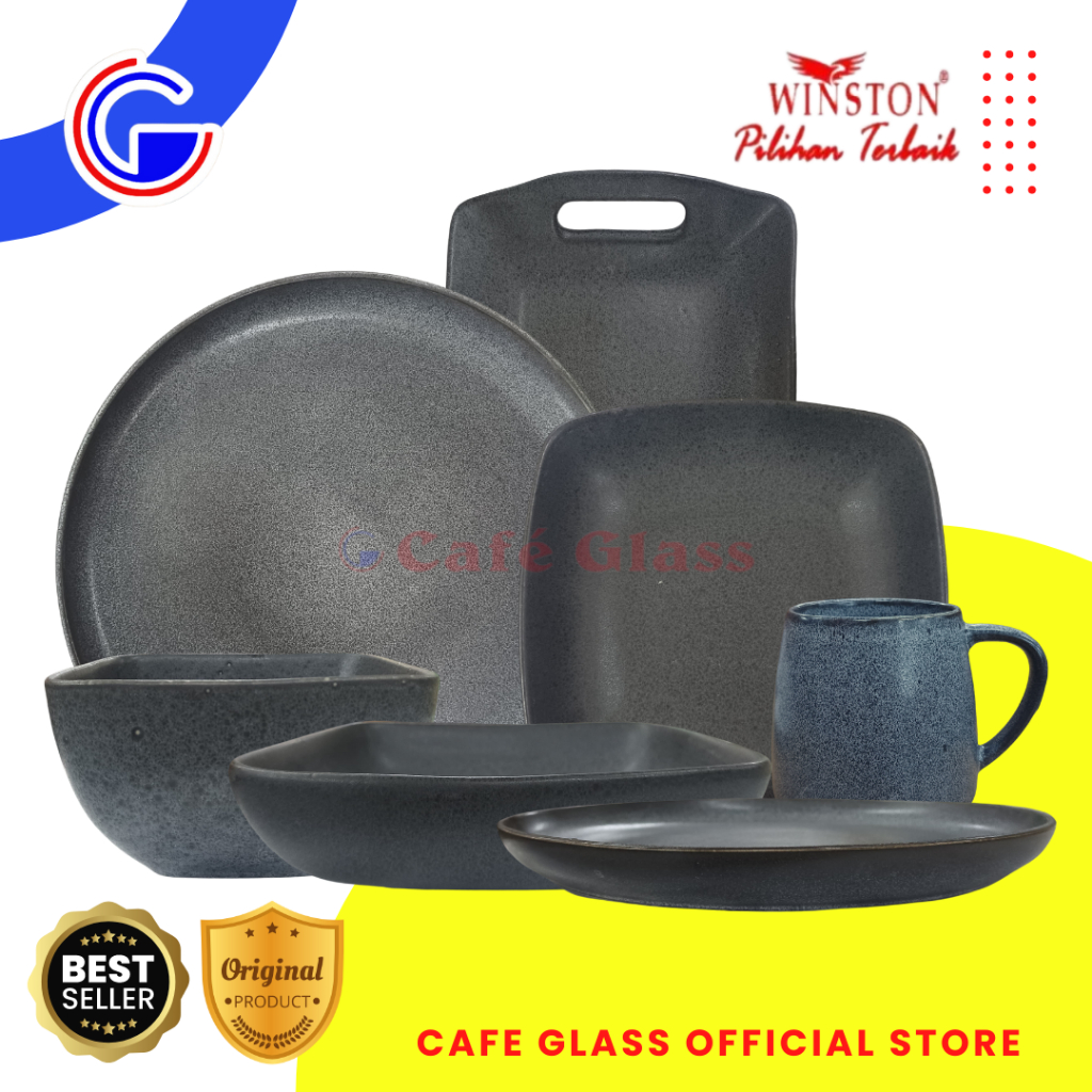 Jual Dinner Set Motif Batu | Set Piring Mangkok Japanese | Piring Mug ...