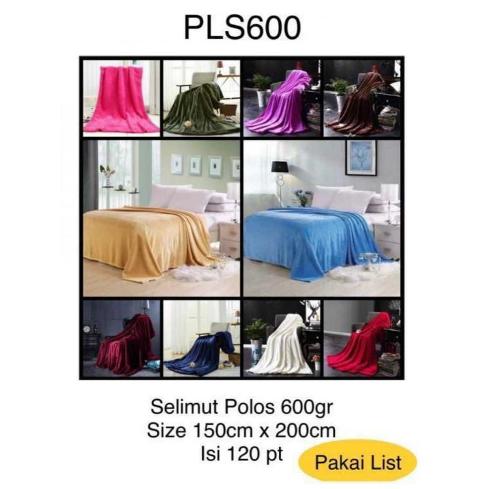 Jual Selimut Polos Super Lembut (list) 150x200 cm Halus dan Tebal ...