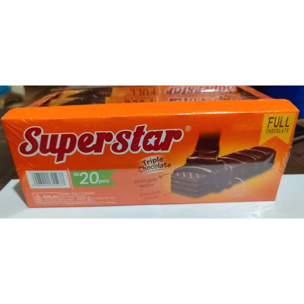 Jual Superstar Wafer Triple Chocolate Box NEW Isi 20 Pcs | Shopee Indonesia