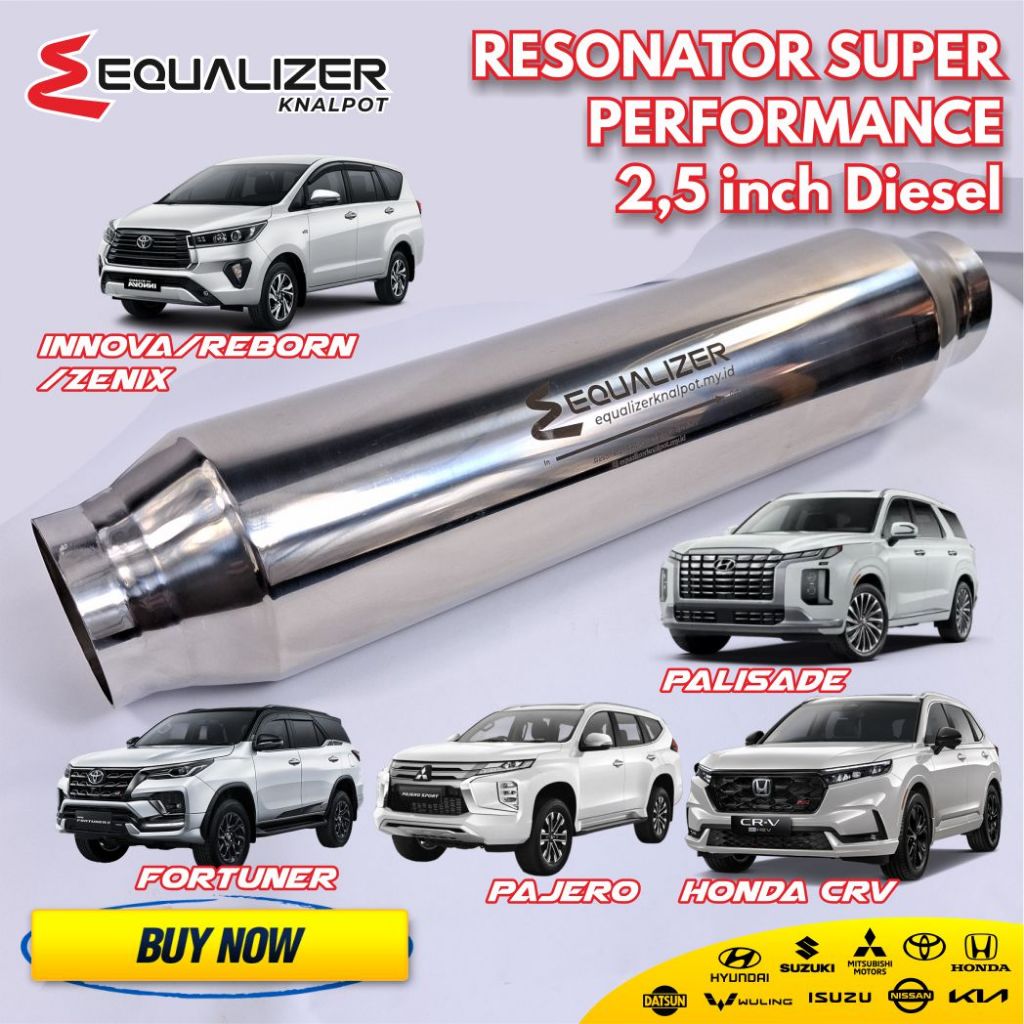 Jual Resonator Super Performance Mobil Diesel 2,5 inchi Panjang 40 cm ...