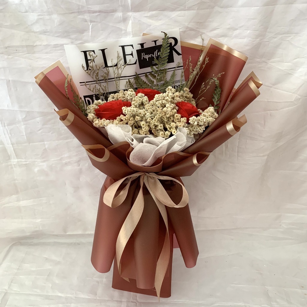 Jual DYH BUCKET Medium - Buket Bunga PREMIO / Bucket Bunga Mawar Palsu ...