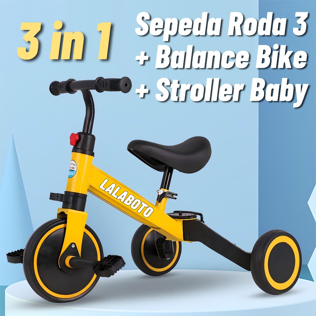 Jual Labatobo Mainan Sepeda Roda 3 Balance Bike Stroller Baby 3 in1 ...