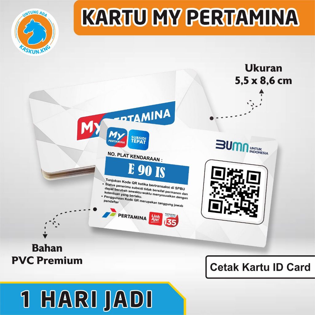 Jual Kartu ID Card BARCODE My Pertamina Praktis PVC PREMIUM - Model PC | Shopee Indonesia