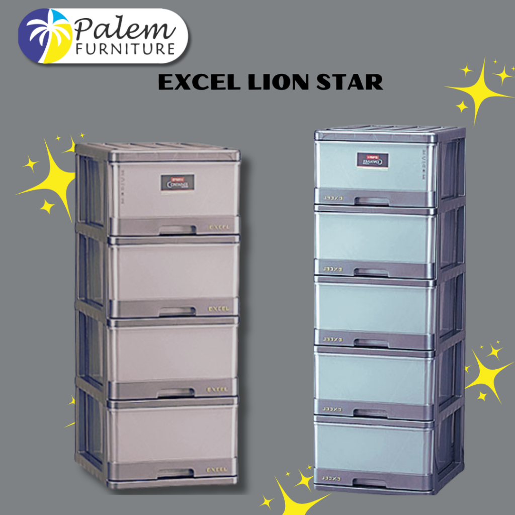 Jual LEMARI PLASTIK 4 SUSUN DAN 5 SUSUN EXCEL CONTAINER || LION STAR ...