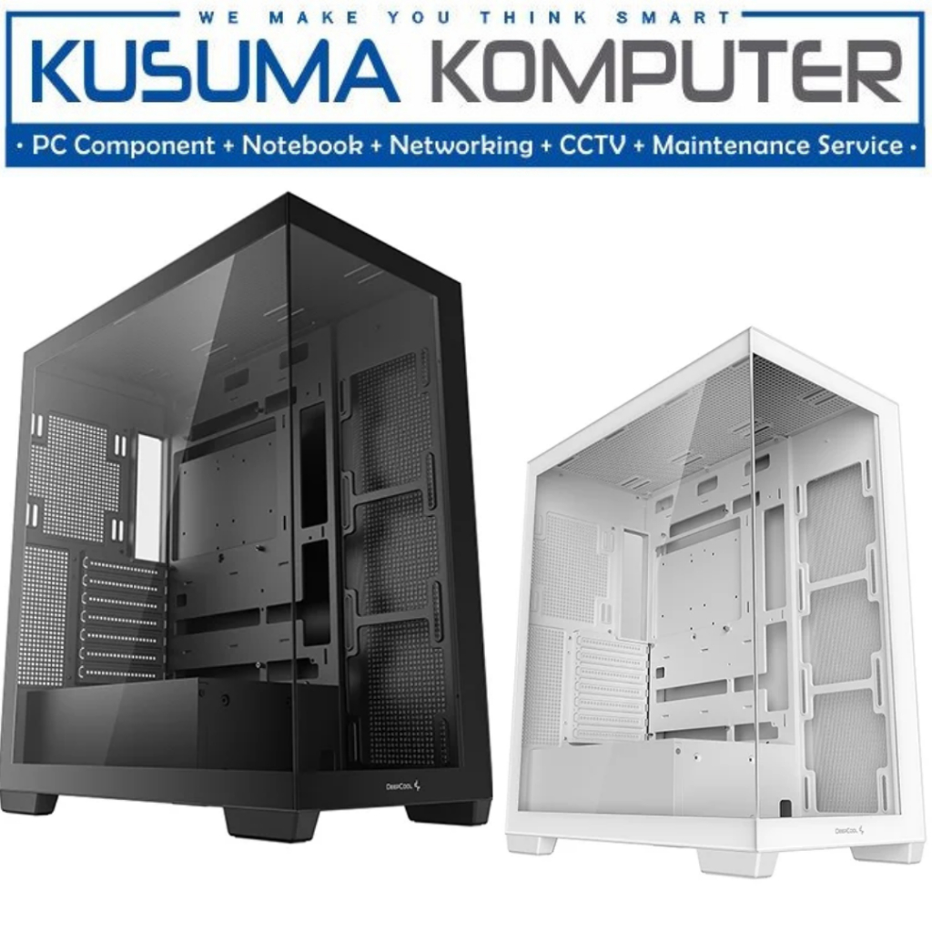 Jual Deepcool CG580 Black White Panoramic Case ATX Casing PC Gaming ...