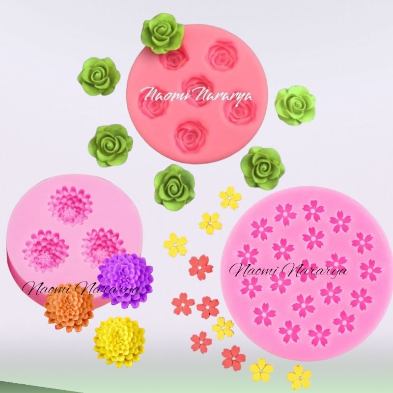 Jual Cetakan bunga Mawar MWK 6, Bunga pom-pom, Bunga 20 imut. | Shopee ...