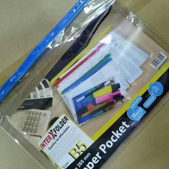 Jual Zipper Pocket B5 Inter X MIX / InterX | Shopee Indonesia