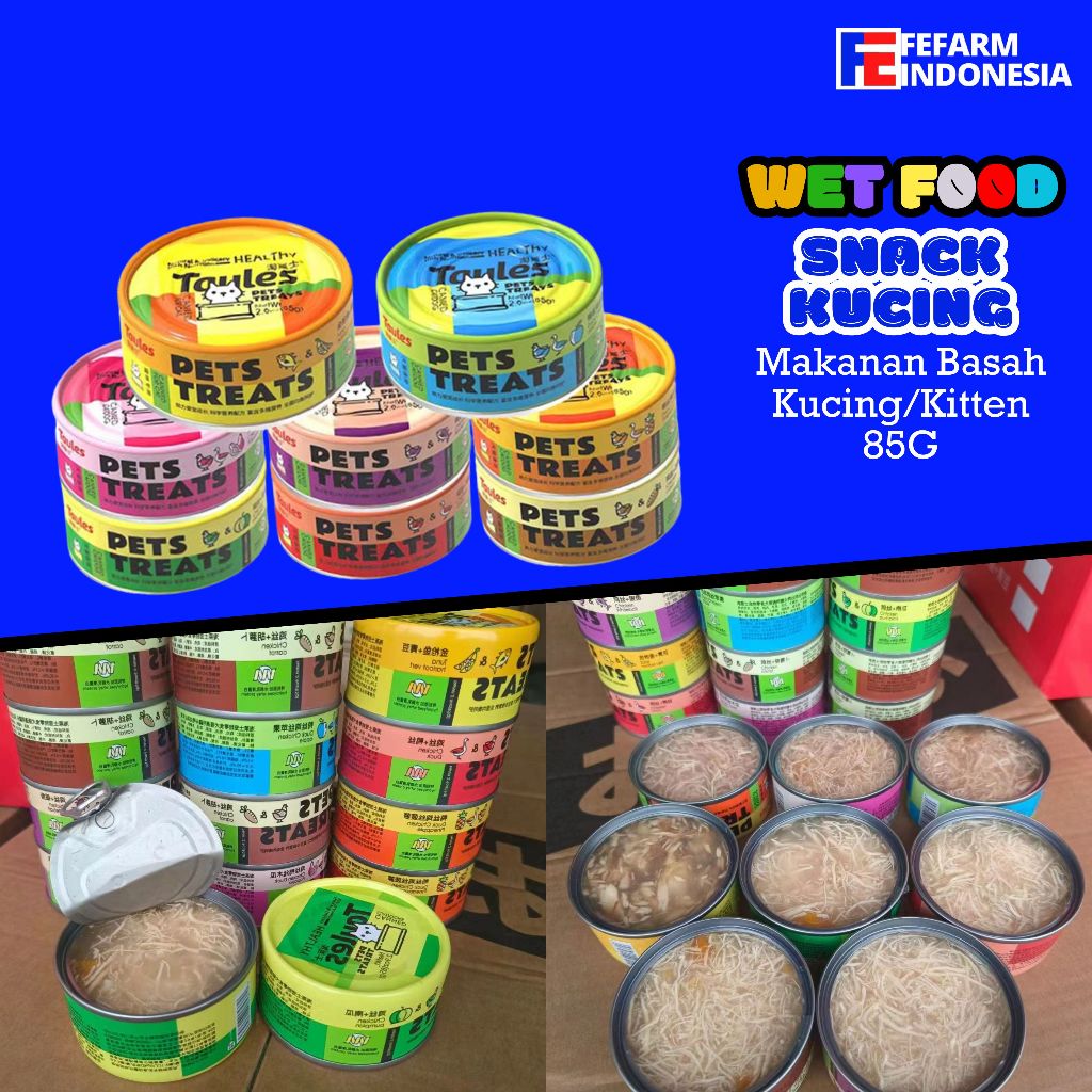 Jual Makanan Kucing Basah Kaleng Cat Wet Food 85G Kaleng Snack Premium ...