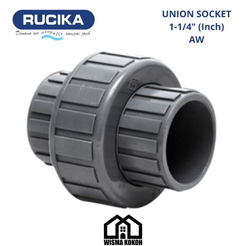 Jual RUCIKA WATERMUR POLOS / UNION SOCKET PVC 1-1/4" (Inch) AW | Shopee ...