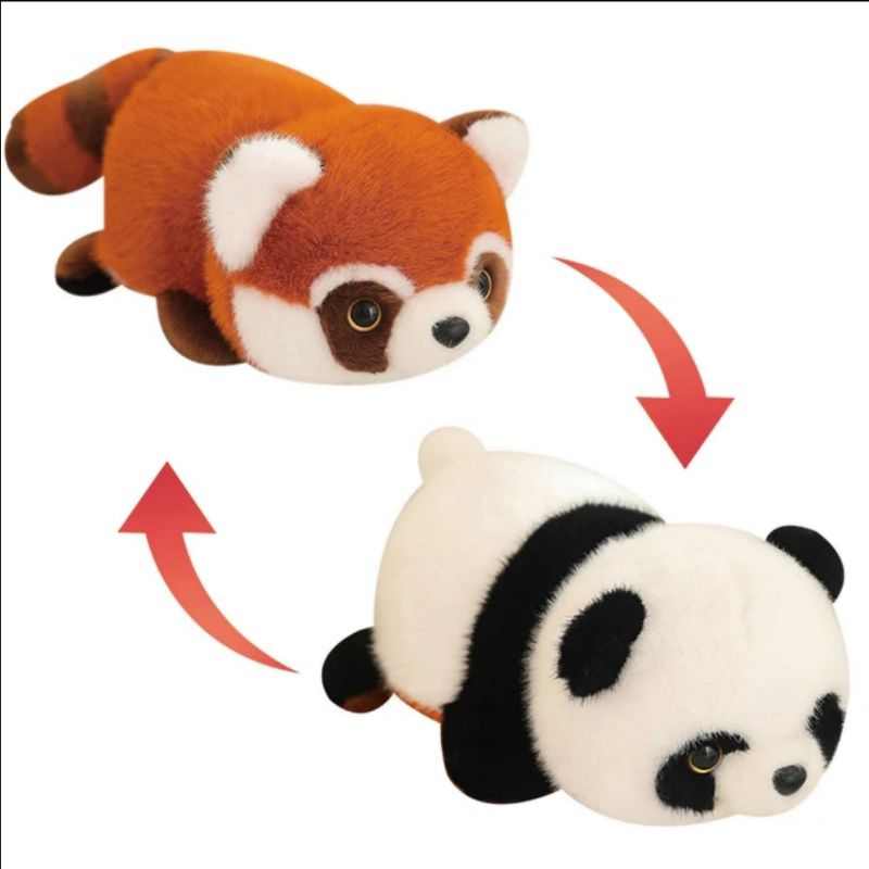 Jual Boneka Panda Berubah Bentuk Penguin Boneka Reversible Doll Plush ...