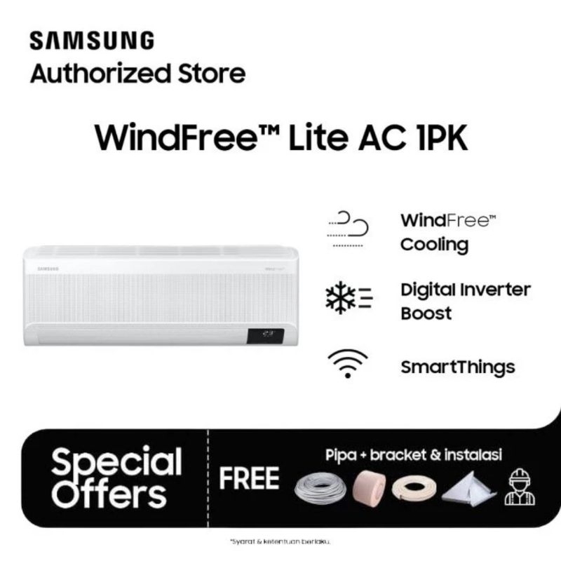 Jual AC SPLIT SAMSUNG INVERTER 1PK WINDFREE AR10CYFAAWKNSE | Shopee Indonesia