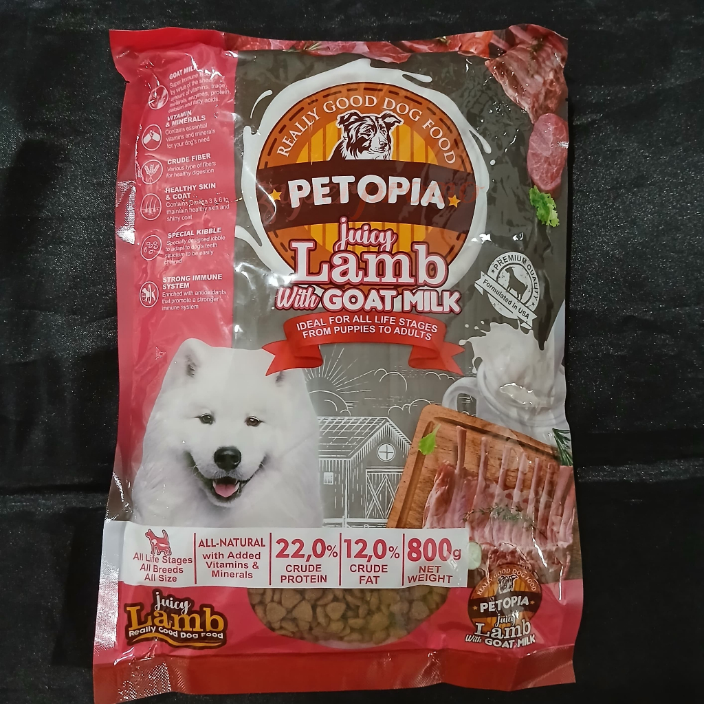 Jual Petopia Dry Juicy Lamb with Goat Milk 800gr | Shopee Indonesia