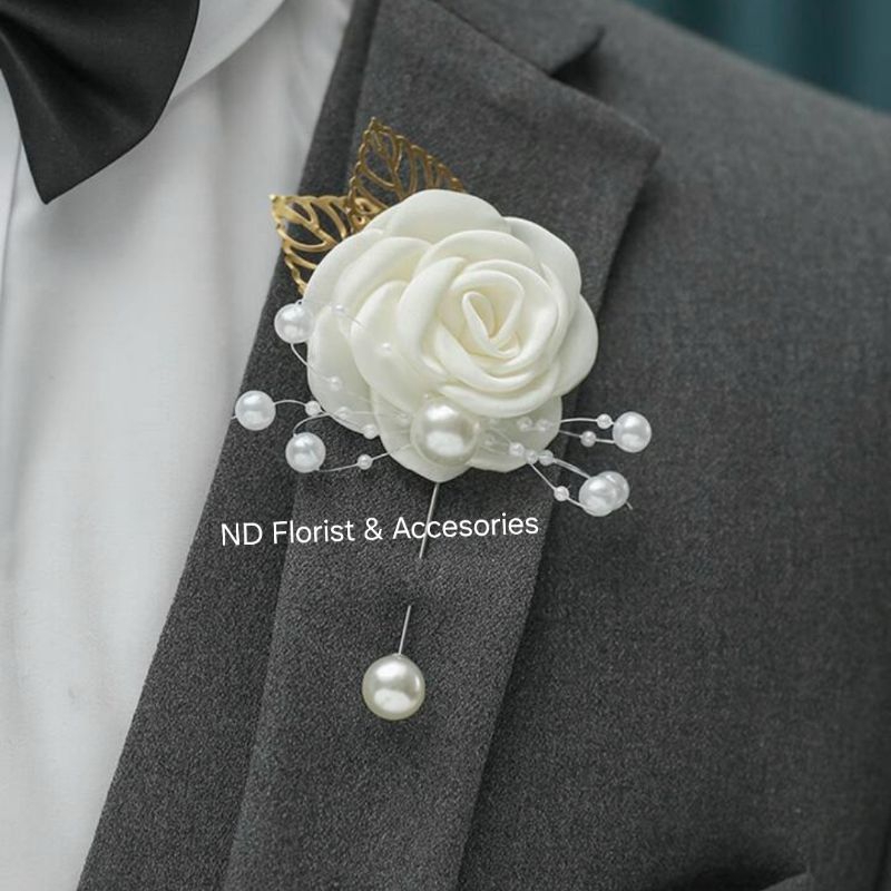 Jual Corsage rose velvet wedding ,korsase Jas bunga velvel gargen ...