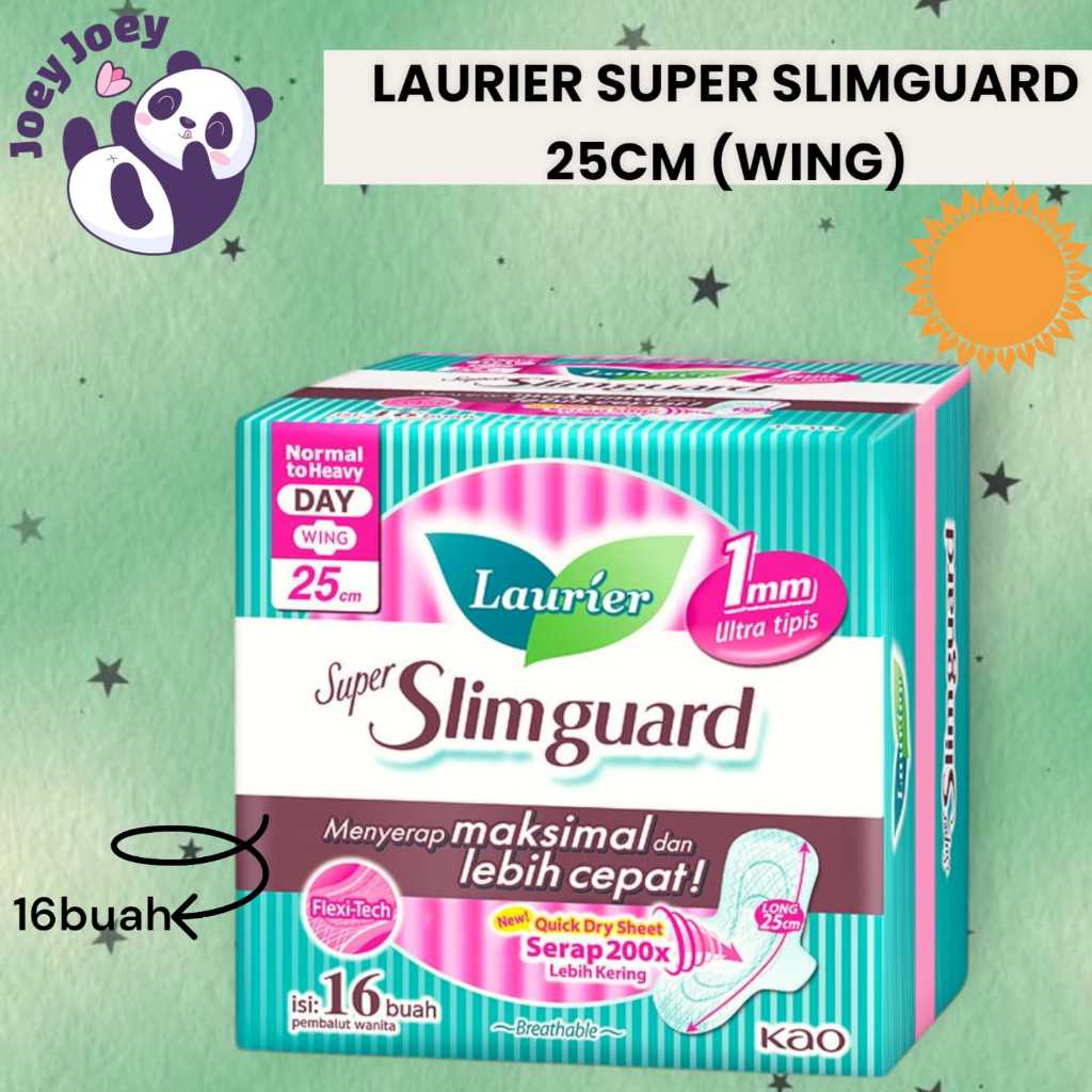 Jual Laurier Super Slimguard Pembalut Wanita Day Slim Breathable 25cm ...