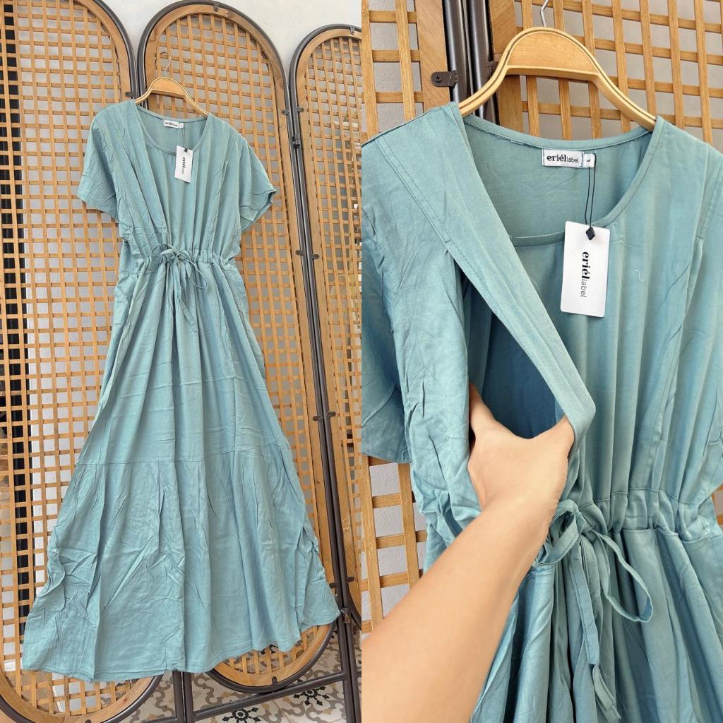Jual NARA TWILL - Baju Menyusui Rayon Twill Bukaan Kanan Kiri Samping ...