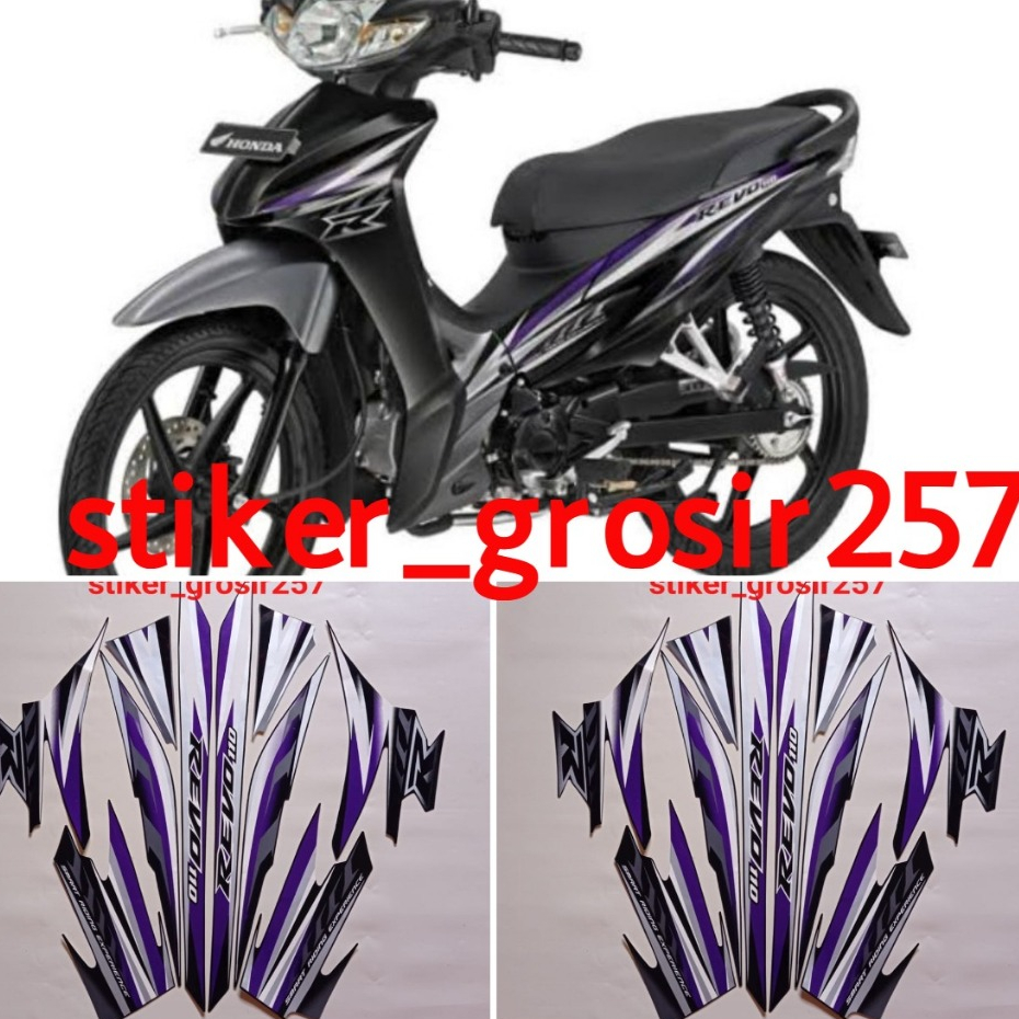 Jual STIKER STRIPING LIS LES BODY HONDA REVO ABSOLUTE CW 2011 HITAM ...