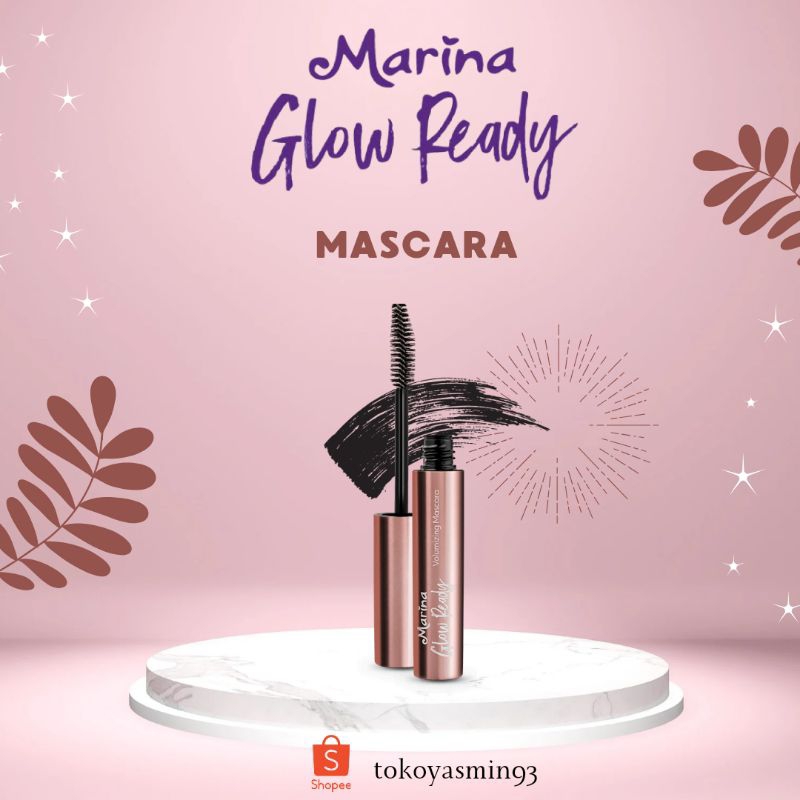 Jual Marina Glow Ready Voluminizing Mascara + Free Eyebrow Matic ...