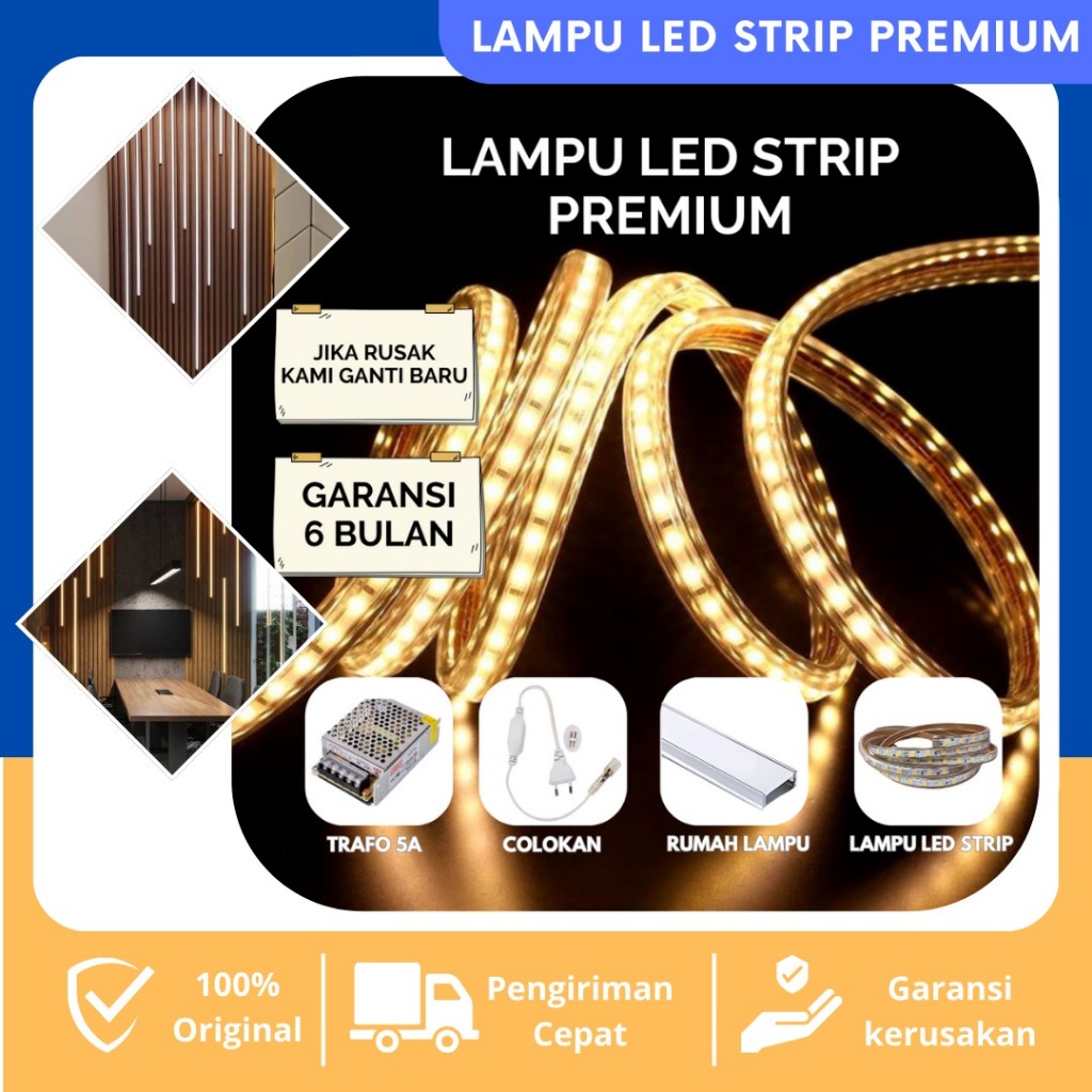 Jual Lampu Led Strip Ukuran Panjang 1 Meter dan 5 Meter / Lampu Hias ...