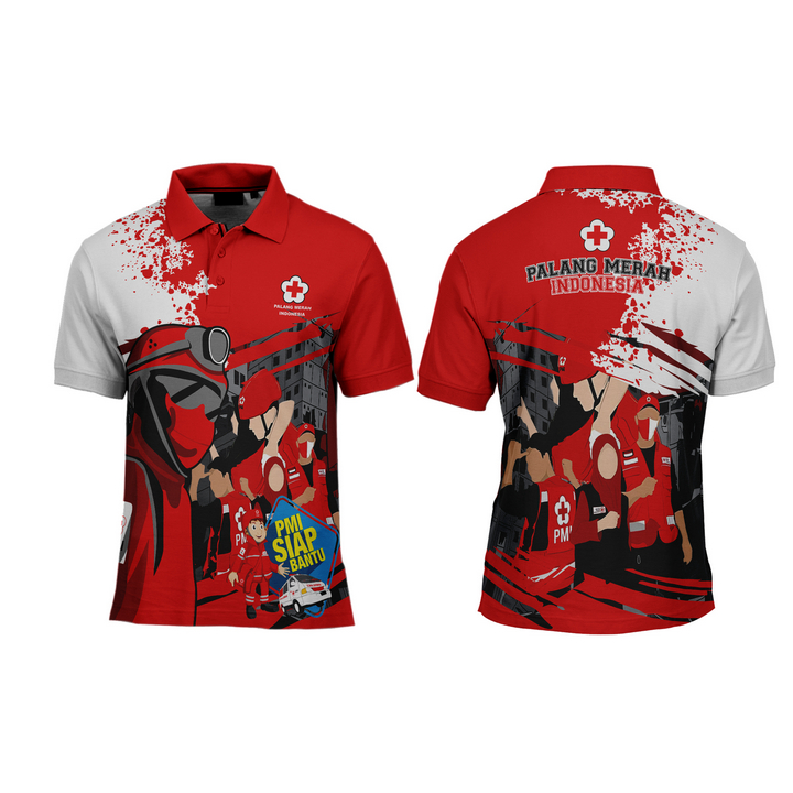 Jual Baju IRF Baju PMI Palang Merah Indonesia 2024 Fullprinting Unik ...
