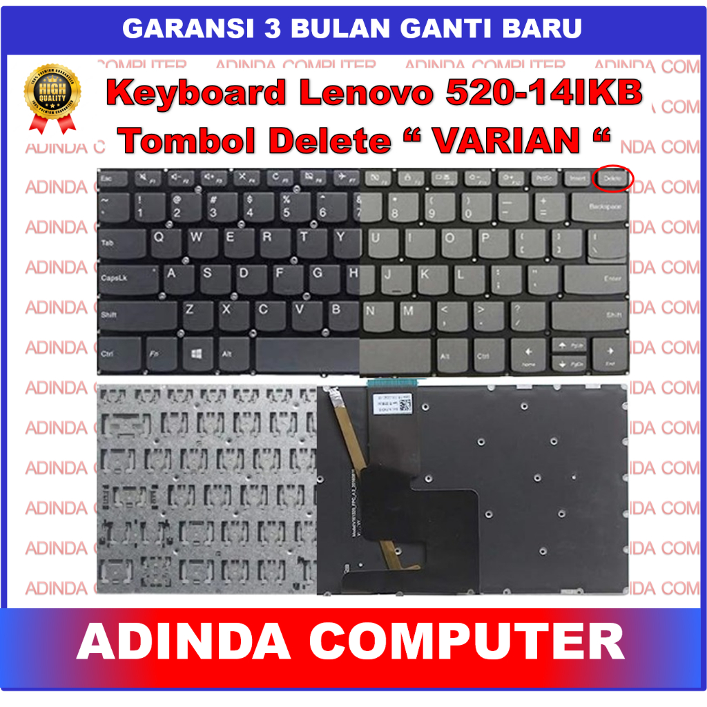 Jual Keyboard Lenovo Ideapad Yoga 520-14IKB 520-14 520-14ISK 320S-14IKB ...