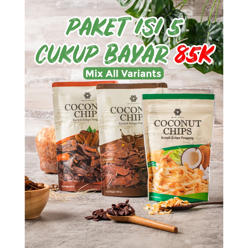 Jual Coconut Chips Keripik Kelapa Panggang - PROMO BELI 5 HARGA SPECIAL ...