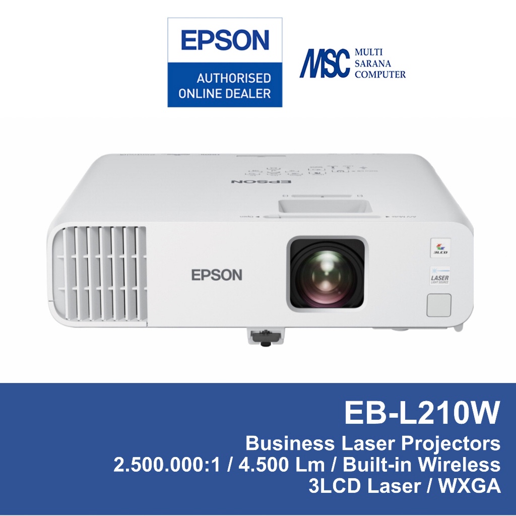 Jual EPSON Projector EPSON EB-L210W L210W Laser WXGA 4500 Lumens Pengganti L200W Proyektor ...