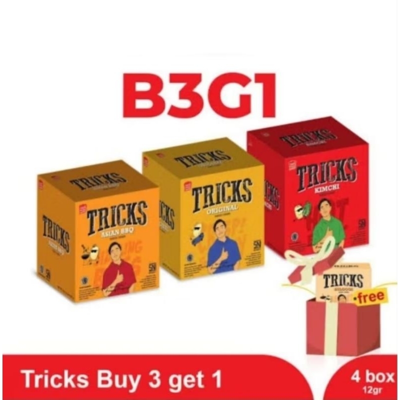 Jual Promo Tricks Baked Potato Chips B3G1 1 BOX ISI 4 PCS 60gr | Shopee ...