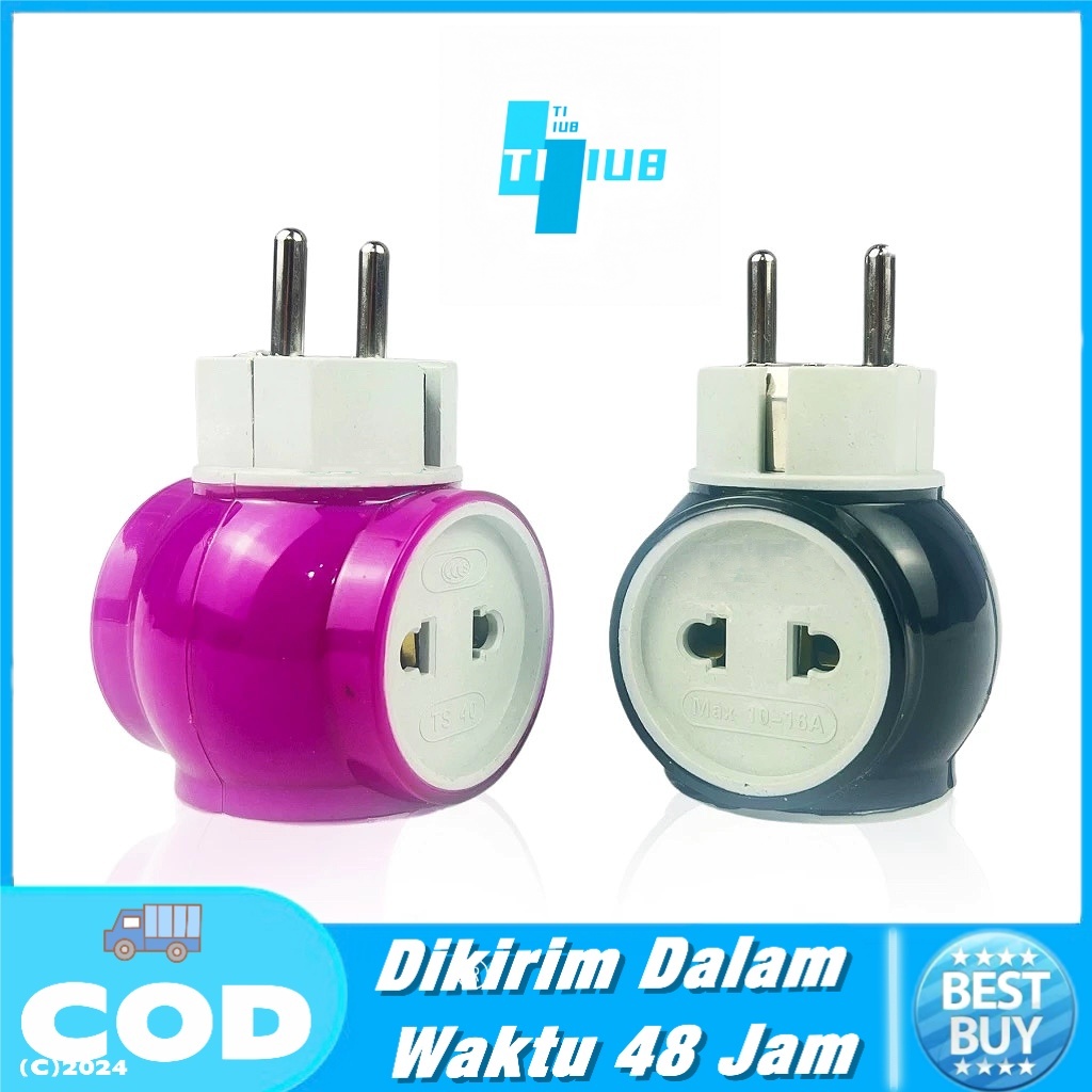 Jual Steker T Bulat Colokan / Steker Cabang 3 Bulat 7193A | Shopee ...
