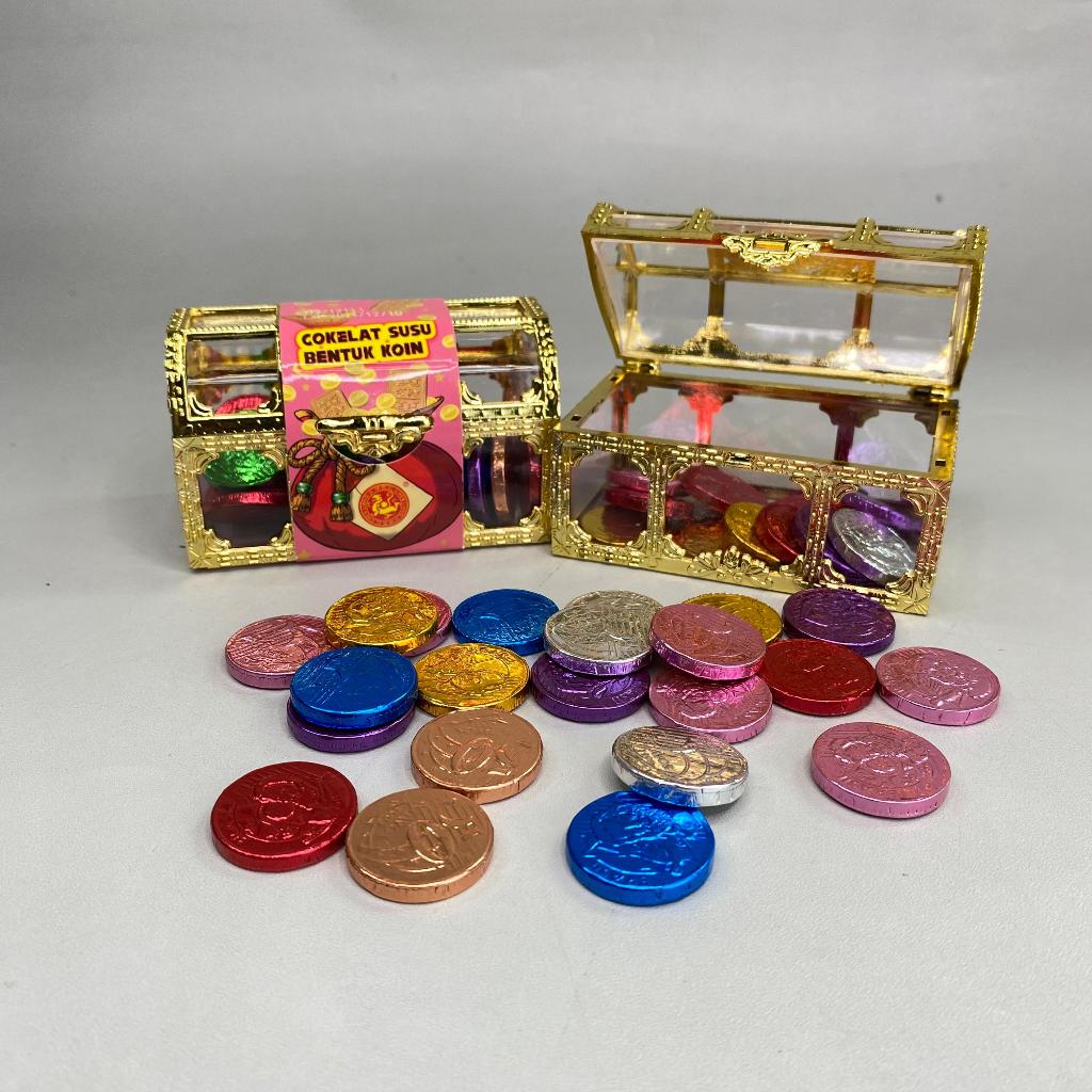 Jual Permen Coklat Koin Emas Peti - Cokelat Koin Emas - Coklat Bola ...