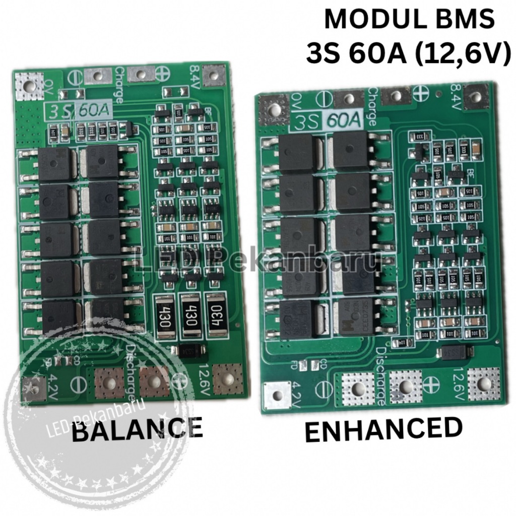 Jual MODUL BMS 3S 60A 12,6V CHARGER PROTECTION BATTERY 18650 LITHIUM LI ...