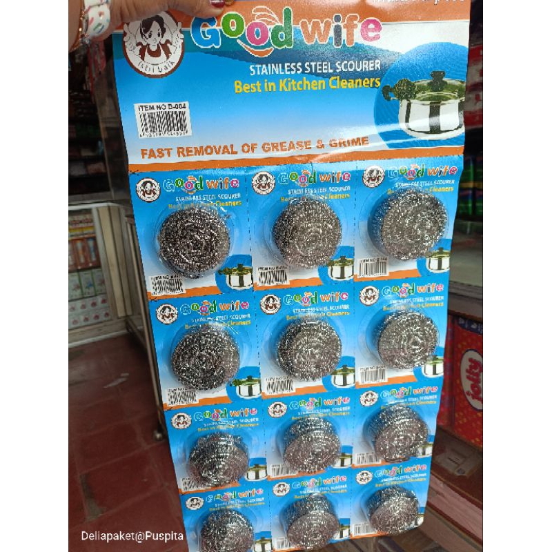 Jual SABUT BESI STAINLESS GOOD WIFE ISI 12PCS SABUT PRESS | Shopee ...