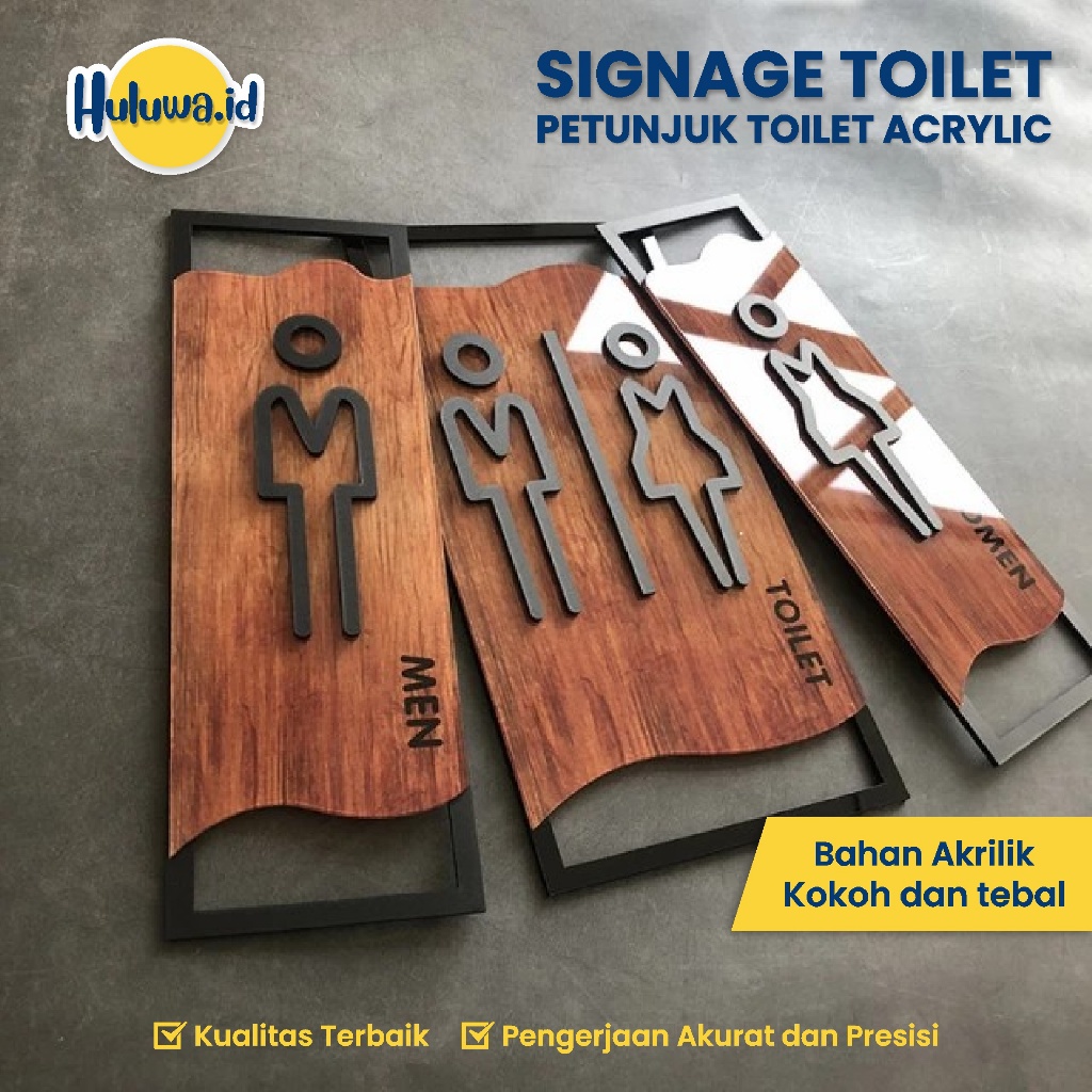 Jual Signage Toilet / Petunjuk Toilet Acrylic / Toilet Sign ...