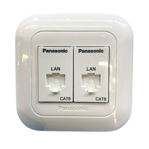 Jual Double Outlet Data Lan Kontak Jaringan Socket internet RJ45 Cat6e ...