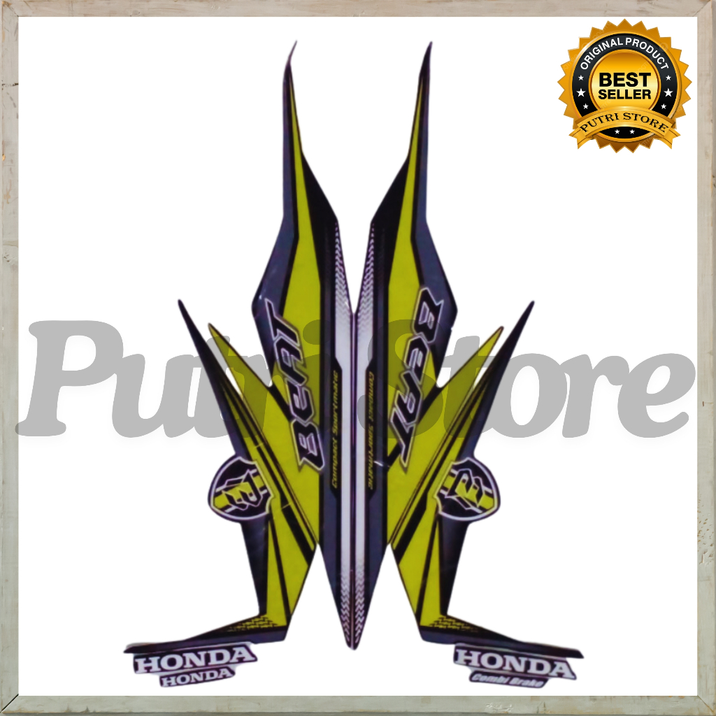 Jual Stiker Striping Honda Beat Fi 2019 Lis Hitam Hijau List Body Motor ...