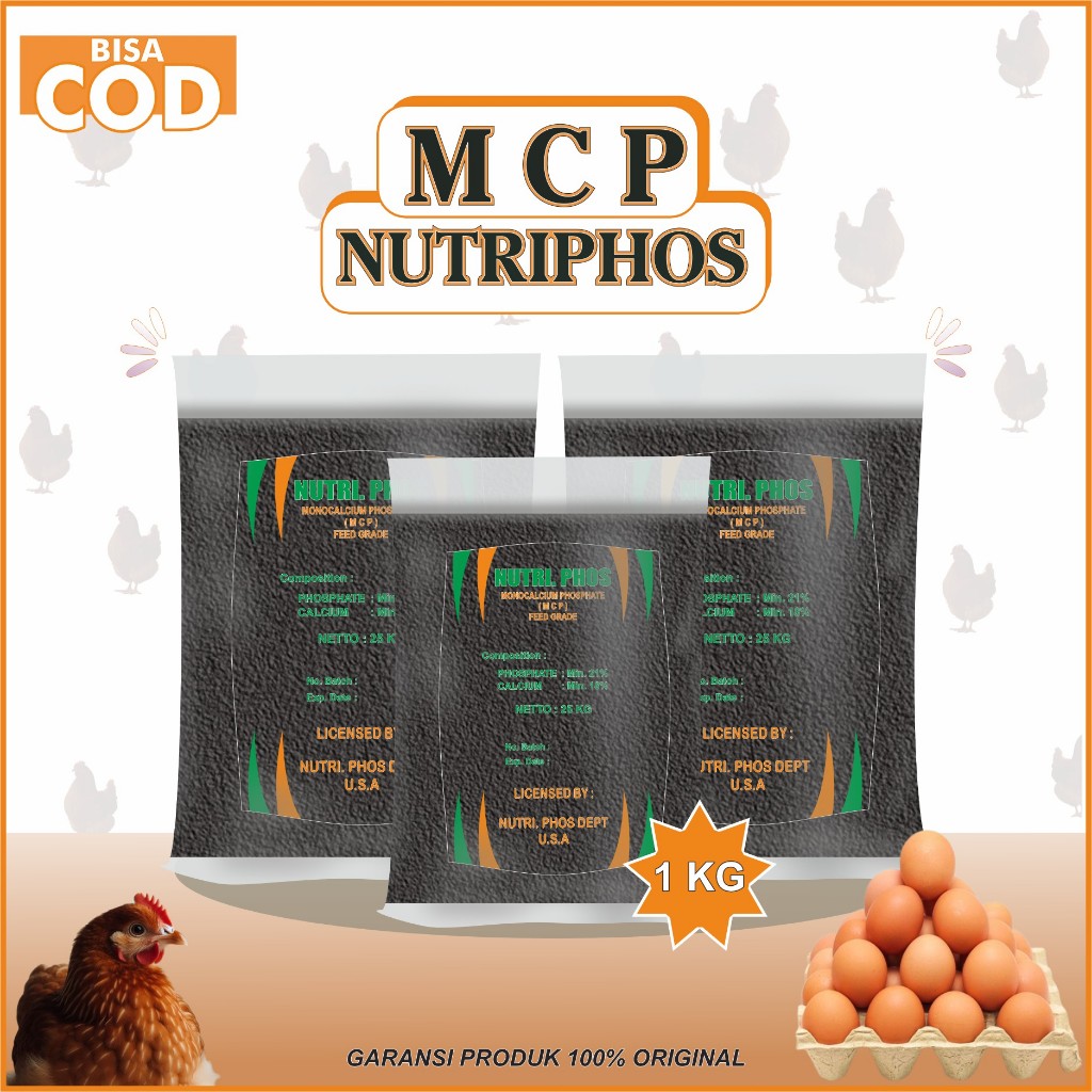 Jual MCP NUTRIPHOS 1 kg Campuran pakan Ternak AYAM PETELUR | Pengeras Telur, Pemereah Telur Ayam ...
