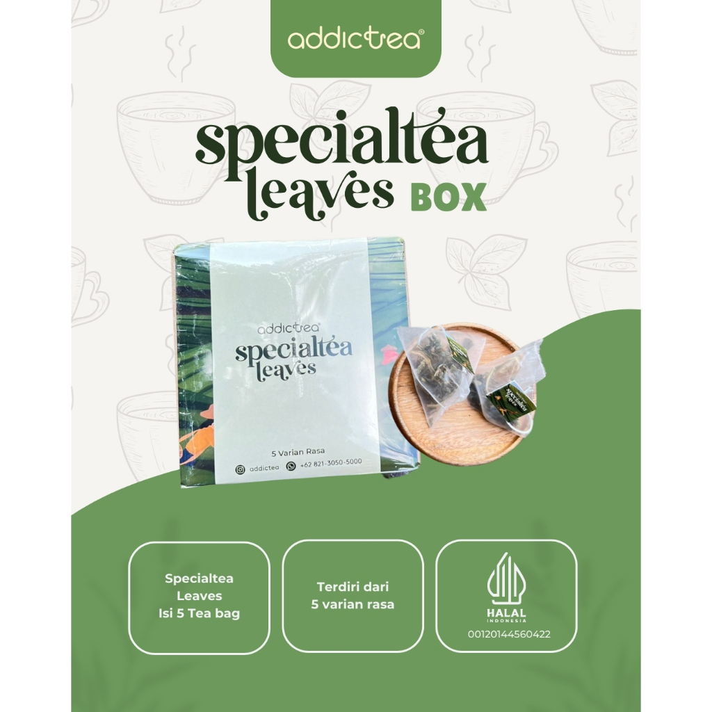 Jual Addictea Special Tea Leaves Box | Isi mix 5 teabag dengan 5 varian ...