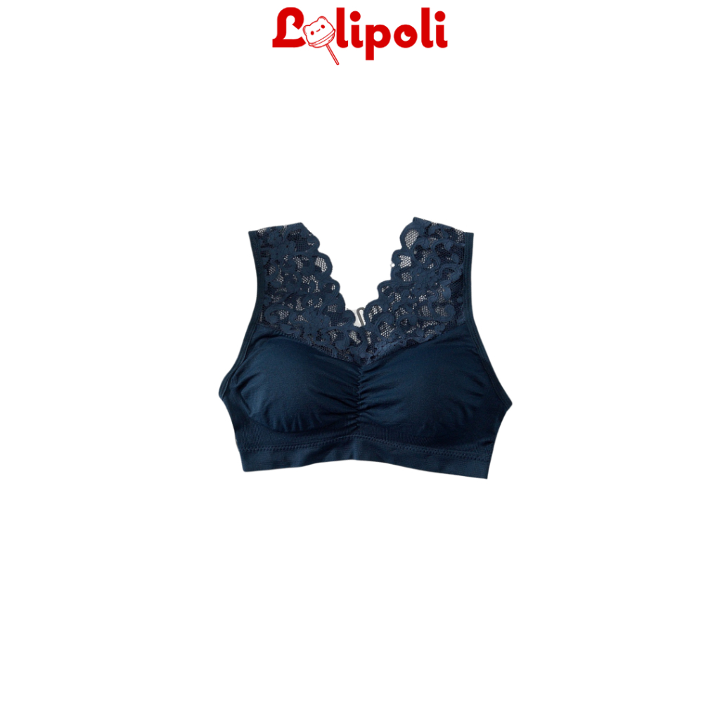 Jual Lolipoli Bra Wanita Tanpa Kawat Tali Renda Bahan Halus Pakaian Dalam Bralete Elastis Sexy ...