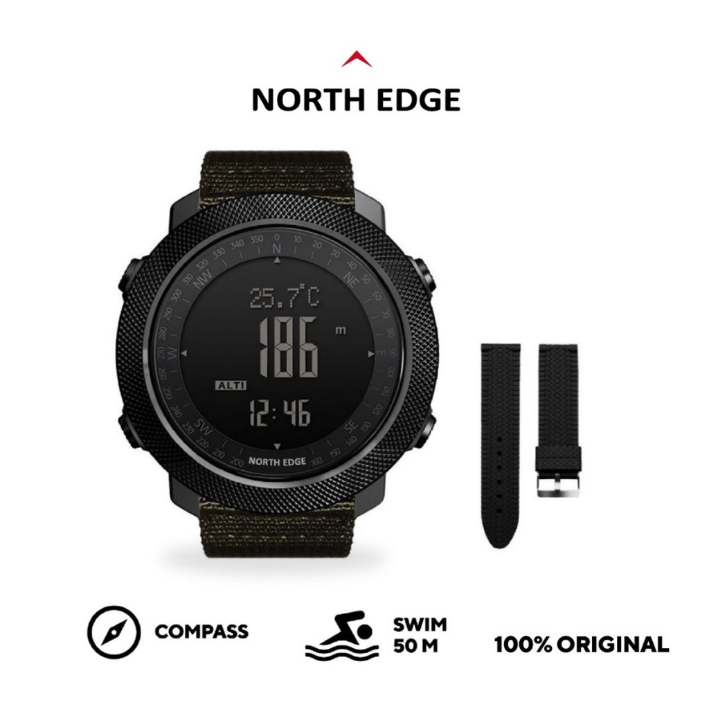 Jual North Edge Apache 2 Strap + Compas Digital Watch | Shopee Indonesia